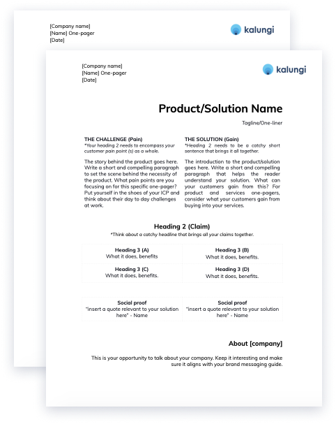 How to write a SaaS product marketing one-pager + template
